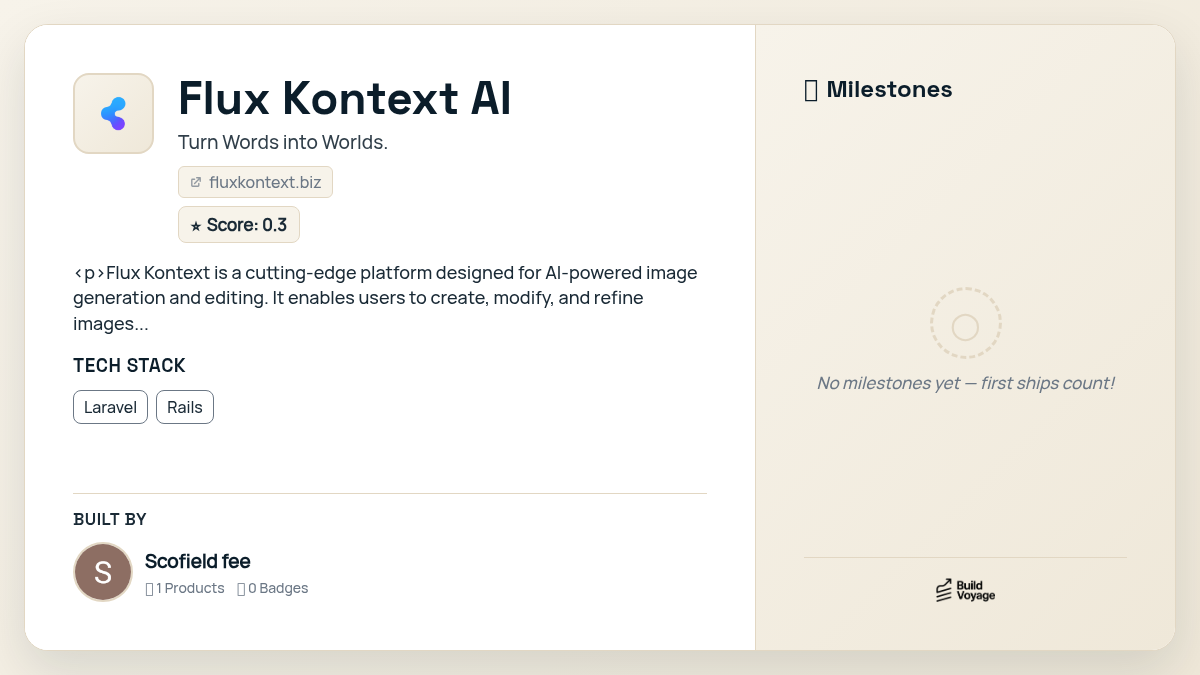 Flux Kontext AI — BuildVoyage