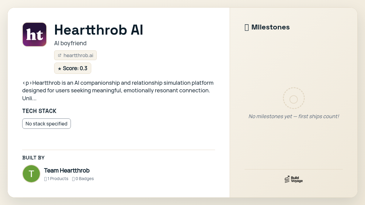 Heartthrob AI — BuildVoyage