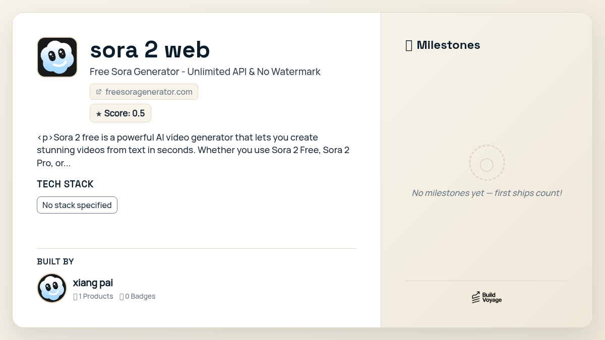 sora 2 web — BuildVoyage